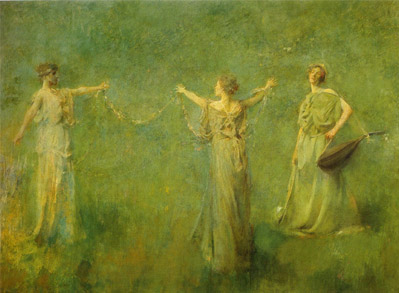 Thomas Dewing history of famous oil paintings.